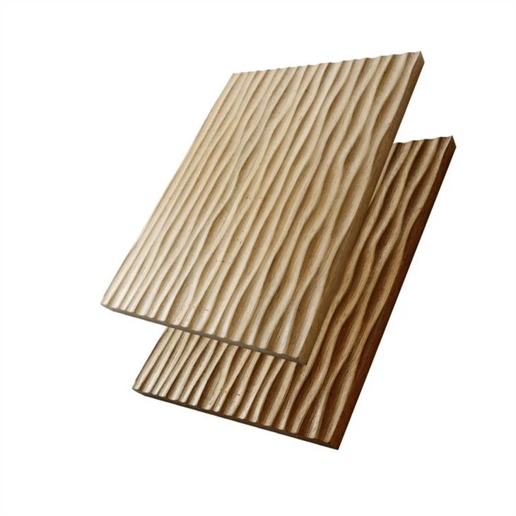 China Customized Decorative Wavy Solid Wood Panel Manufacturers ...